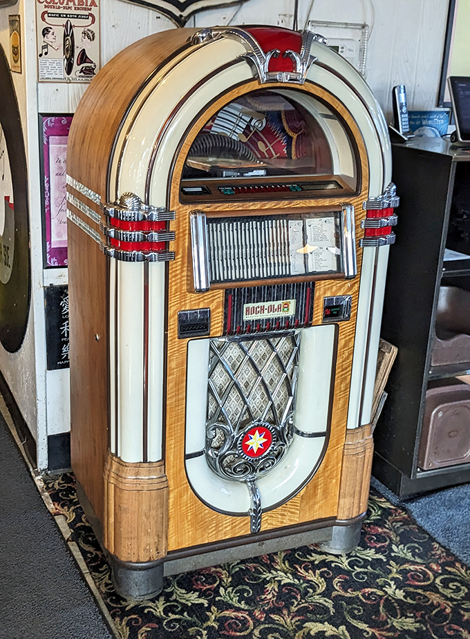 Not just any jukebox &ndash; a time machine disguised as a Wurlitzer, ready to transport you to simpler times with the press of a button.