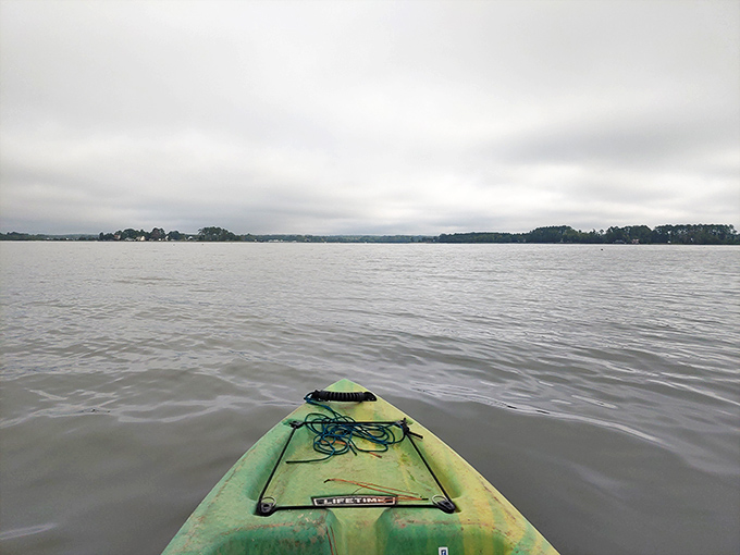 Paddling perspective: from a kayak's-eye view, the world slows down and shorelines become frontiers waiting to be explored.
