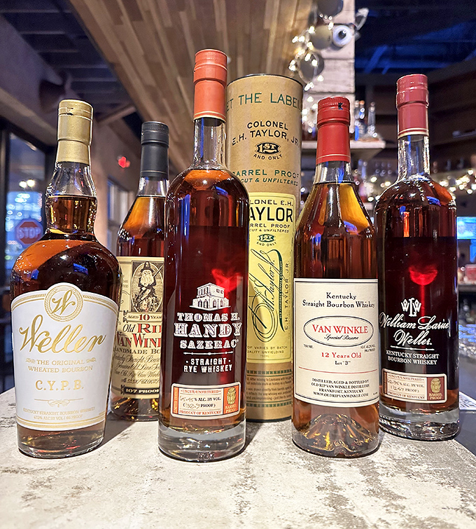 Premium spirits and craft cocktails elevate the dining experience beyond typical casual restaurant expectations.