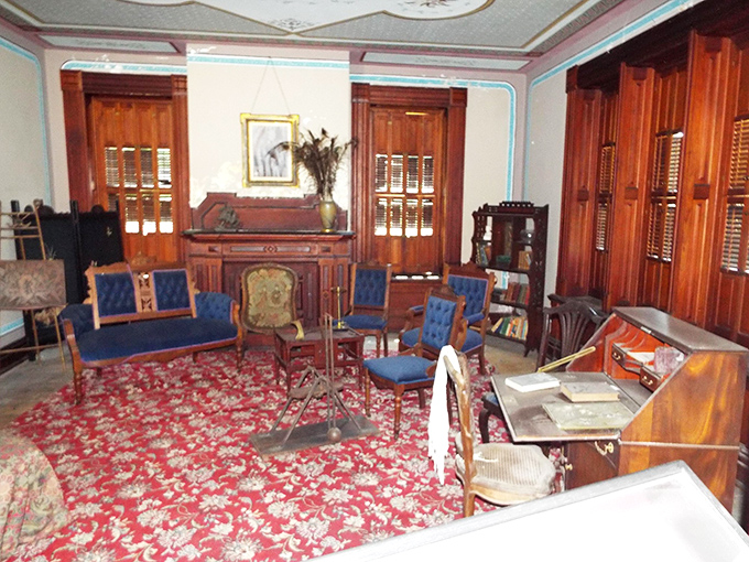 Blue velvet furniture and crimson carpets&mdash;Victorian decorators never met a rich color they didn't love. Minimalism was clearly not on the menu.