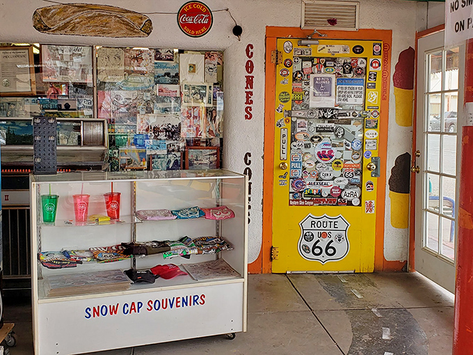 The souvenir shop: where "I'll just look around" becomes "I need that Route 66 magnet to complete my life."