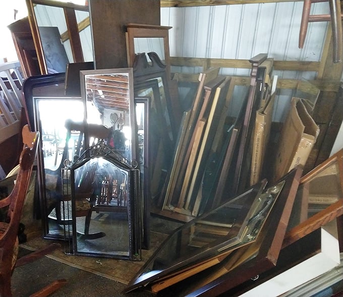 Mirror, mirror, against the wall, who's the thriftiest shopper of all? These reflective treasures await homes where they'll be admired daily.