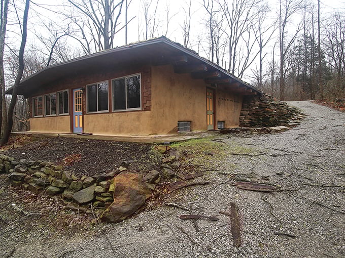 This humble cottage has weathered decades of seasons, standing as a testament to simpler times and sturdy Midwestern construction.