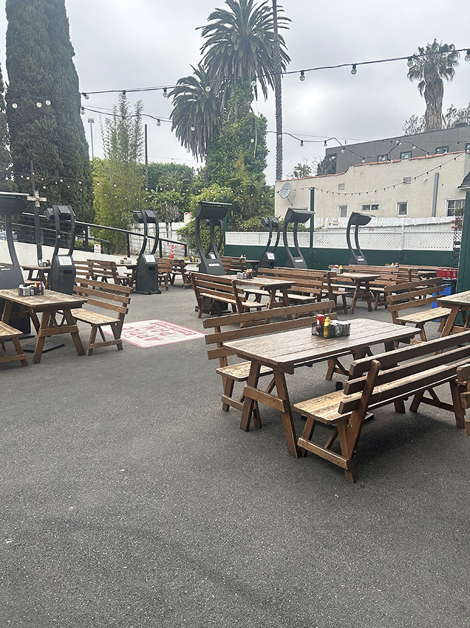 The outdoor seating area&mdash;a modern concession to changing times. Some traditions evolve while keeping their soul intact, like a great blues standard with a new arrangement. 