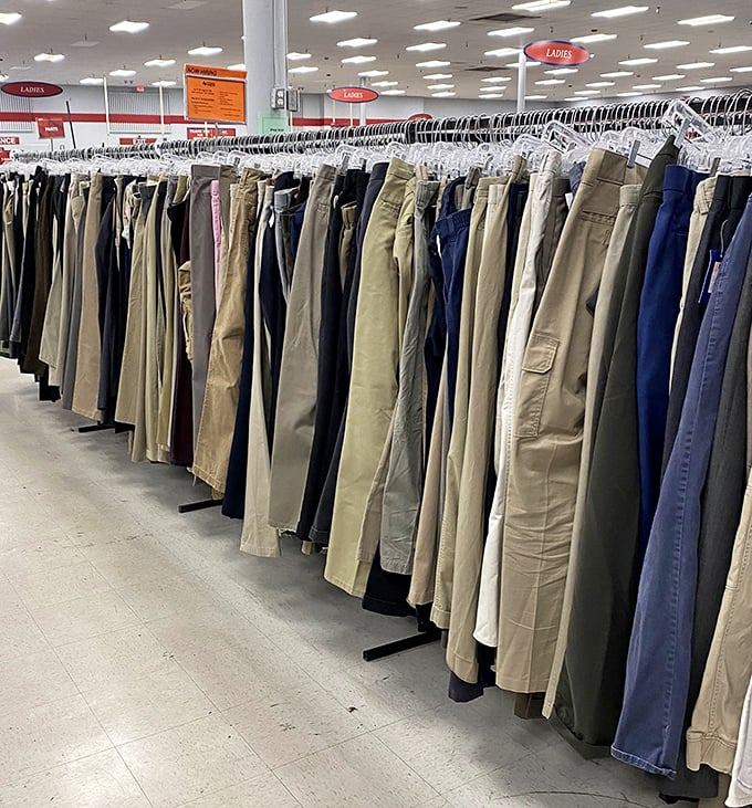 The khaki convention&mdash;where every shade of beige and tan gathers to find new homes and fresh adventures.