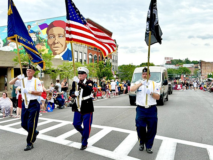 Auburn's community parades feature veterans proudly carrying flags down Main Street&mdash;small-town patriotism that feels refreshingly genuine rather than performative.