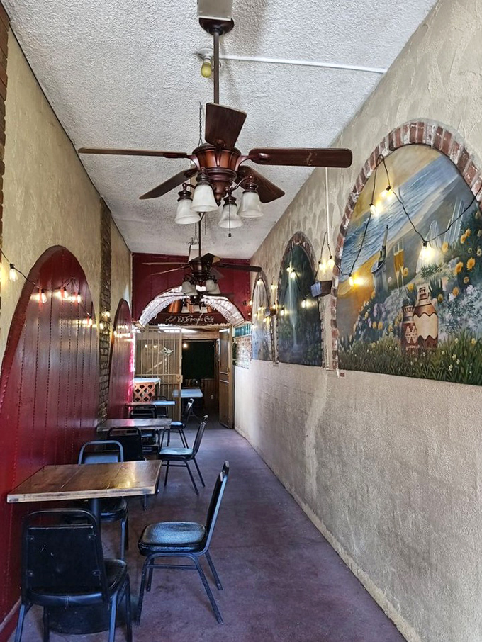 The hallway dining area feels like eating in your eccentric aunt's house&mdash;if your aunt happened to make the best Mexican food in Los Angeles.