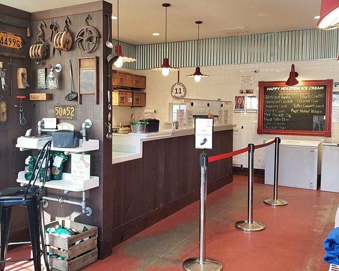 The ordering area combines farmhouse charm with ice cream efficiency&mdash;proof that rural Pennsylvania understands life's true priorities.