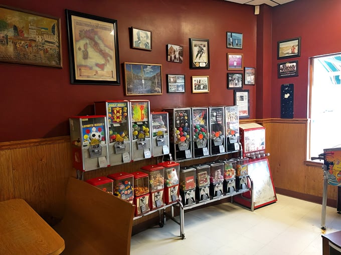 Candy machines and memorabilia&mdash;because every great neighborhood spot needs a touch of whimsy to complement the serious business of feeding people.
