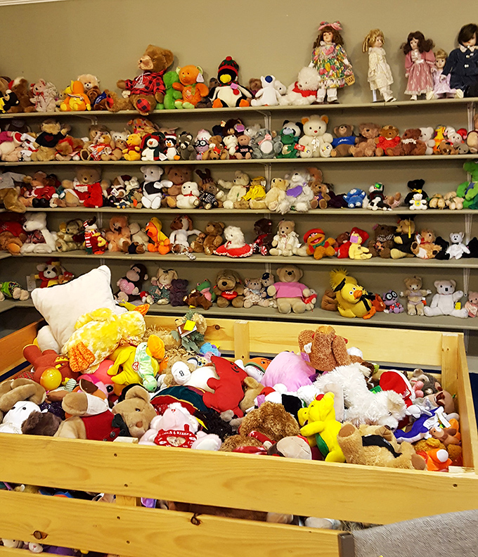 Stuffed animals galore! This plushie paradise would make any child (or nostalgic adult) wide-eyed with wonder.