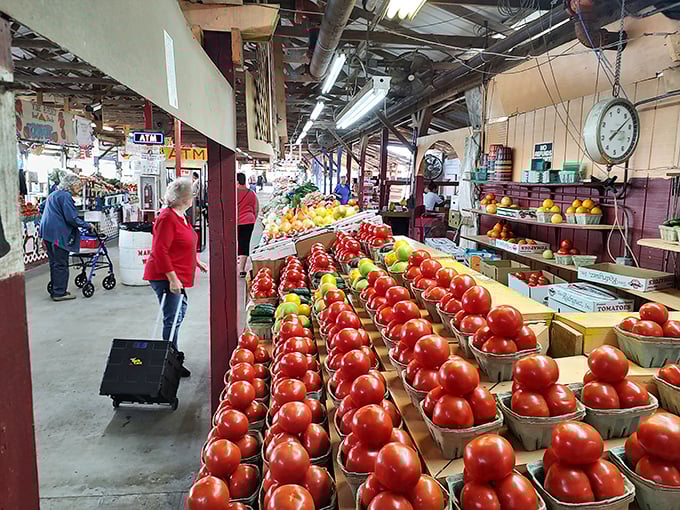 Nature's candy display! These farm-fresh tomatoes and produce bring vibrant colors and flavors that put supermarket offerings to shame.