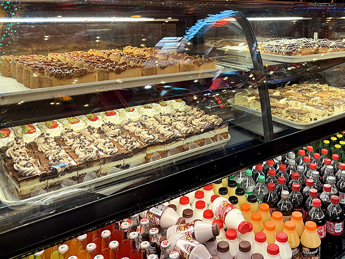 The bakery case—where willpower goes to die and happiness begins. Resistance is futile, just point and smile.