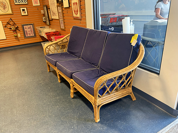Rattan furniture that whispers "Florida sunroom circa 1987." Add some tropical plants and you're one pi&ntilde;a colada away from vacation mode.
