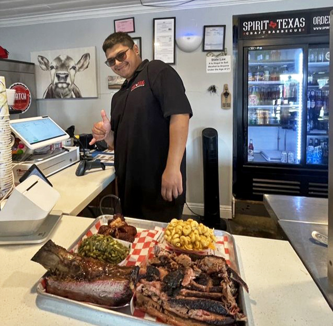 Where barbecue dreams come true. That spread is enough to make a vegetarian question their life choices&mdash;just for a moment.