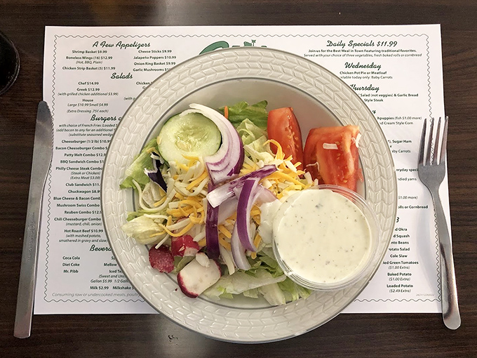 A salad that doesn't apologize for being a salad. Fresh, colorful, and honest&mdash;the kind that makes you feel virtuous while still being satisfying.