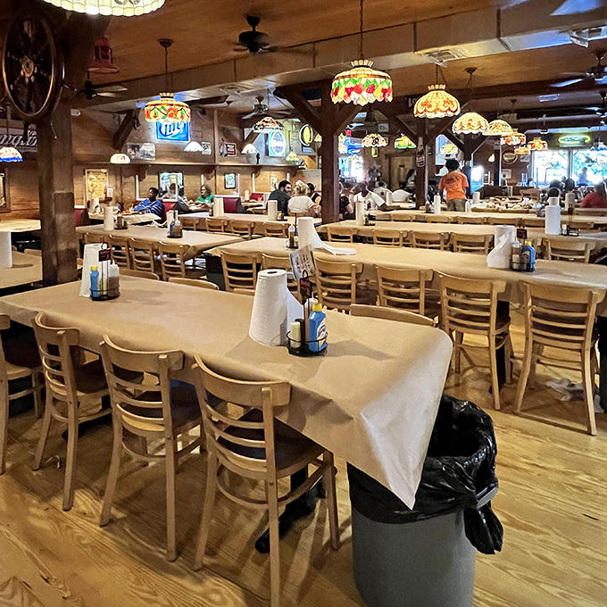 Tables covered in paper announce the universal truth: the messier the meal, the more memorable the experience.