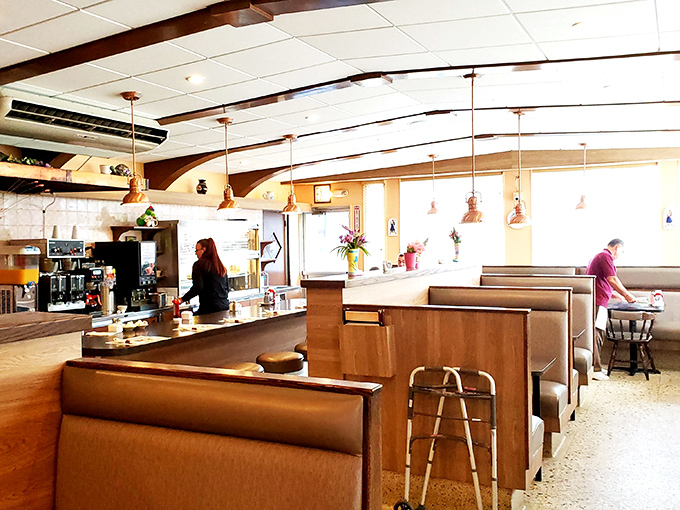 Comfortable seating invites you to linger longer over exceptional food and great company.