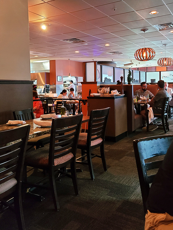 The dining room hums with that perfect restaurant energy&mdash;not too loud, not too quiet, just right for both celebration and conversation.