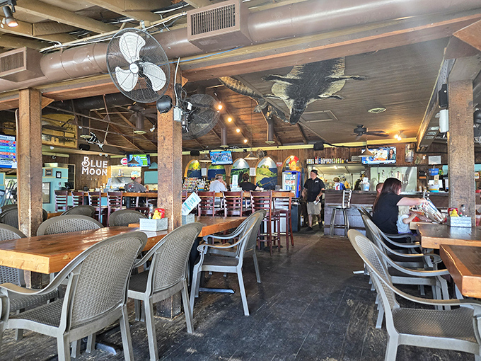 The dining area where strangers become temporary friends, united by good food and the universal language of "you've got to try this."