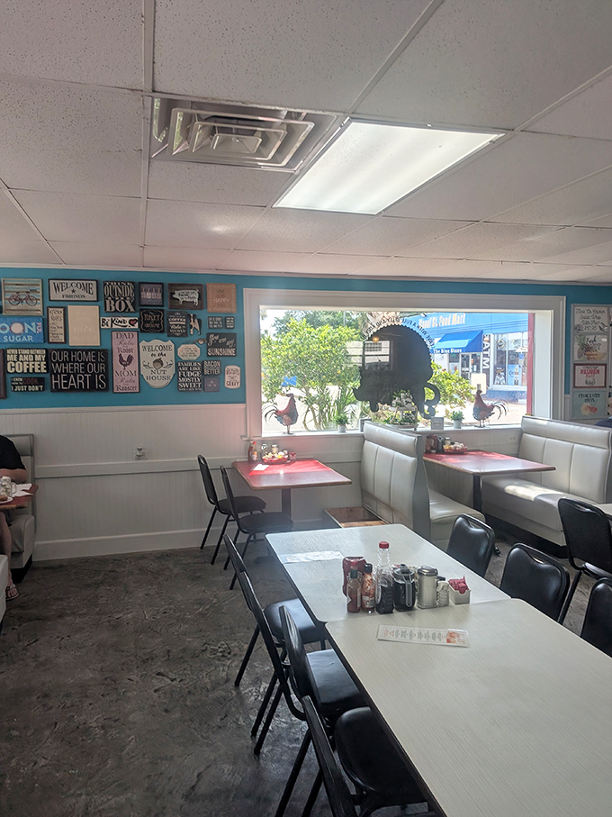 The dining area where countless "remember that time at Ruthy's" stories have begun, with decor that says "stay awhile, we're not fancy but we're home."