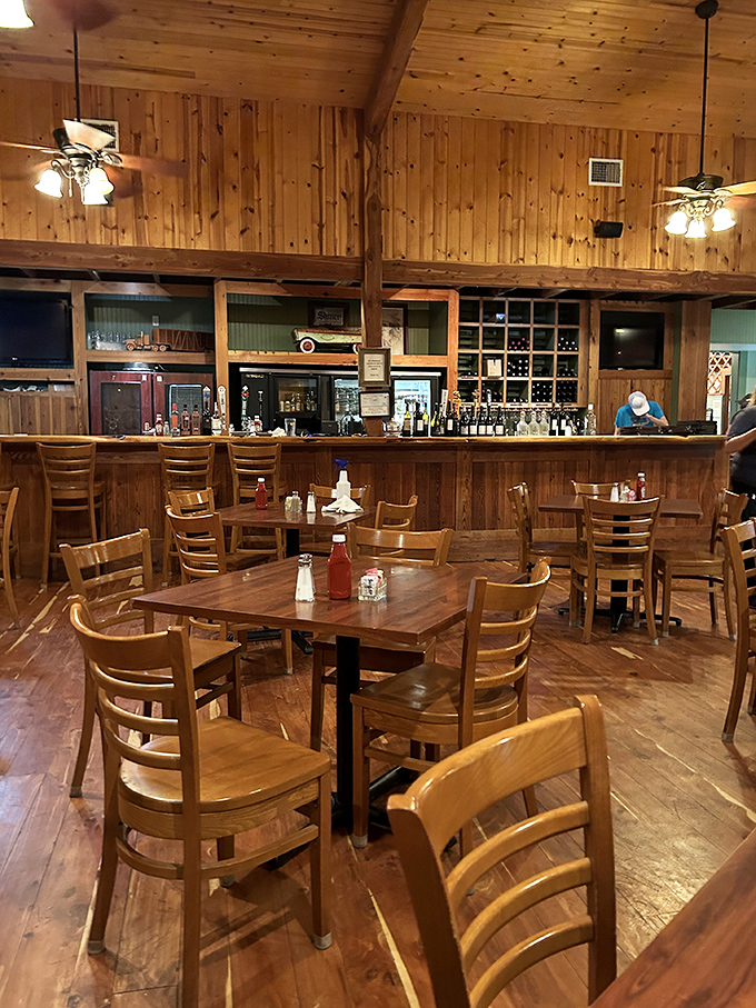 Tables arranged for conversation, not Instagram. This is where memories are made between bites of exceptional food.
