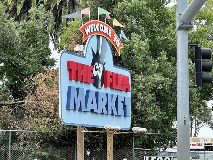 The gateway to bargain bliss! This iconic sign doesn't just mark an entrance&mdash;it signals the beginning of a treasure-hunting adventure.