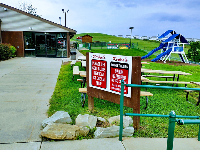Rules of engagement at Kerber's: leave your golf clubs inside, enjoy your ice cream, and remember&mdash;this is serious business.