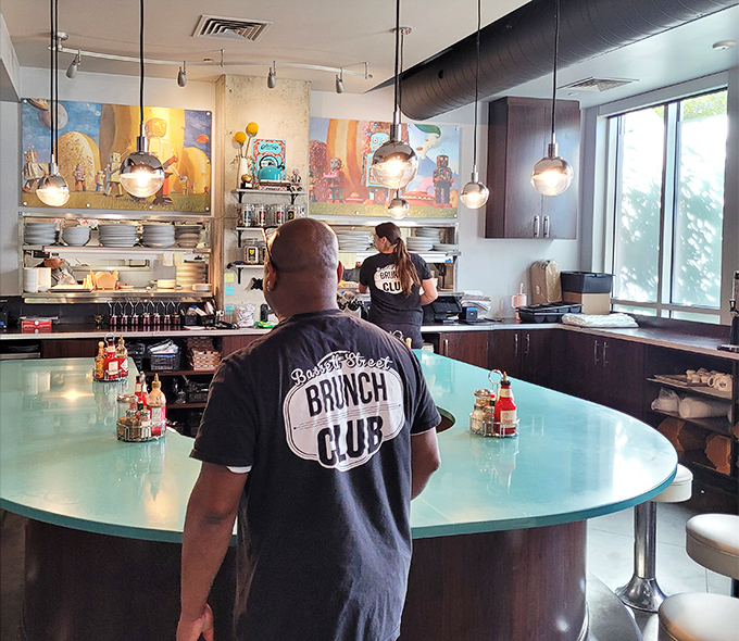 Behind every perfect hollandaise is a team in matching shirts, orchestrating the breakfast symphony that makes weekend warriors line up around the block.