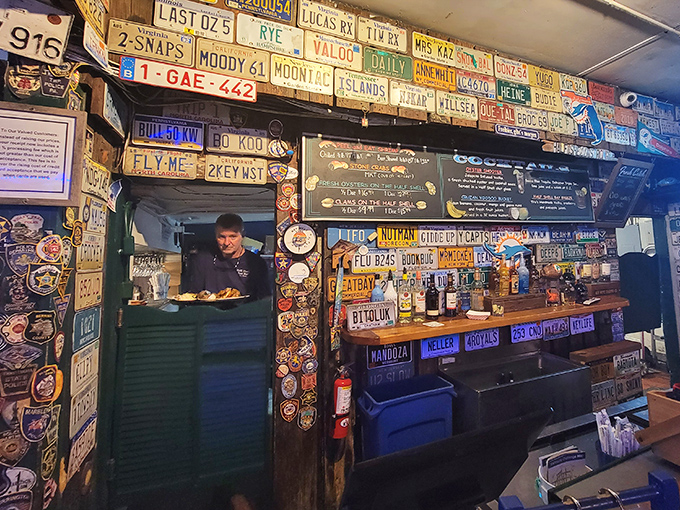 Where seafood dreams come true, one plate at a time. That pass-through window is basically a portal to flavor paradise.