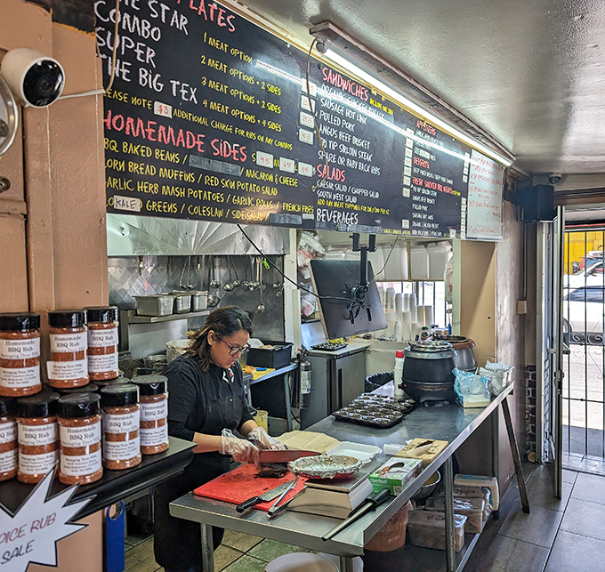 Where BBQ dreams come true&mdash;skilled hands preparing the next batch of smoky delights while you salivate in anticipation.