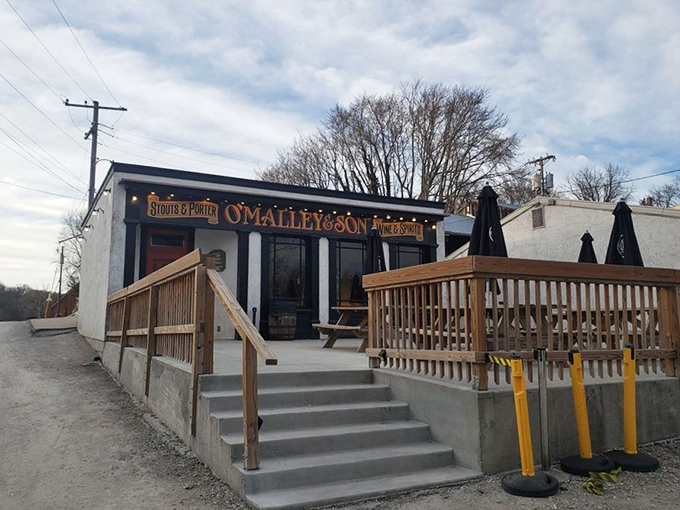The unassuming entrance gives little hint of the underground wonderland waiting below. Like all great adventures, this one begins with a few steps.