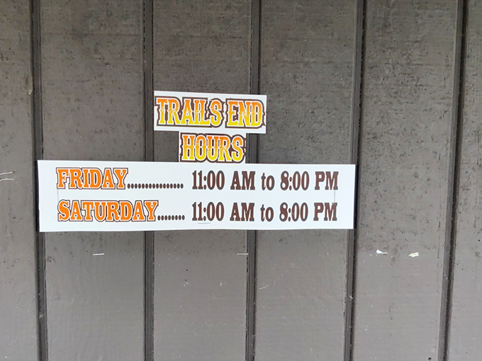 Posted hours that promise regular opportunities to experience prime rib paradise throughout the week.