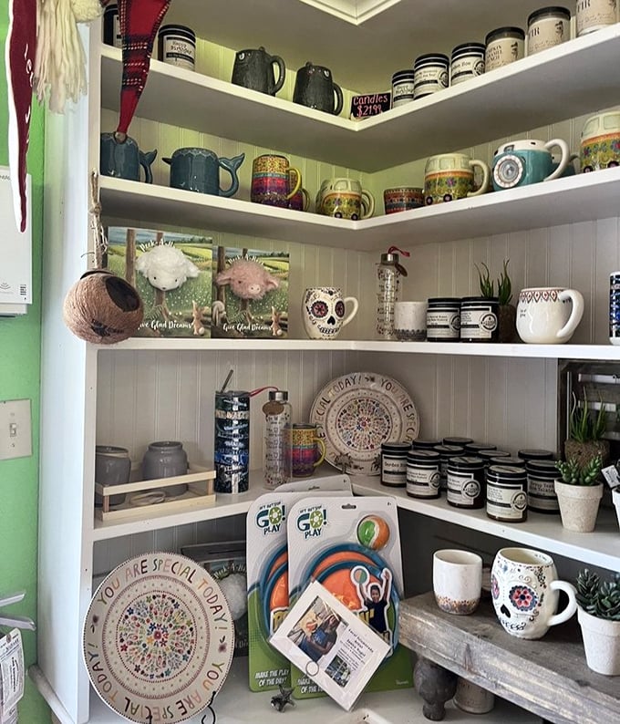 The mug collection isn't just merchandise&mdash;it's an art gallery of ceramic possibilities, each one promising better coffee than whatever you're using now.