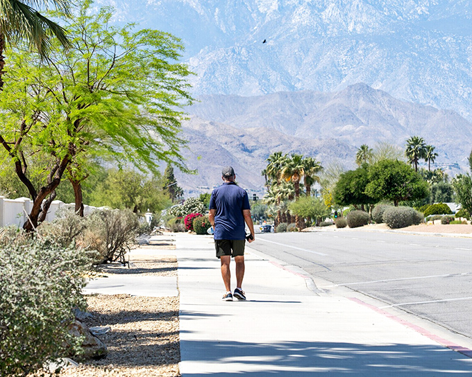 Walking these peaceful streets feels like stepping into a Norman Rockwell painting, if Rockwell had discovered palm trees and year-round sunshine.