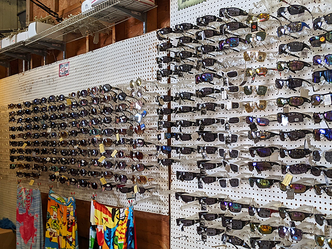 Sunglasses as far as the eye can see&mdash;which is pretty far when you're not squinting in the Florida sunshine.