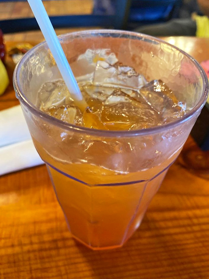 Sweet tea served in glasses big enough to actually quench your thirst - imagine that novel concept!