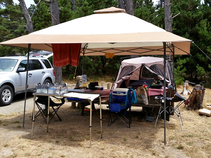 Camp cuisine tastes infinitely better when served under a canopy with the soundtrack of distant waves and zero emails pinging your phone.