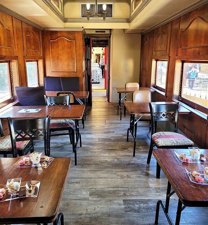 Dining on the rails elevates a simple meal to an event. These wooden tables have hosted countless conversations and created lifelong memories.