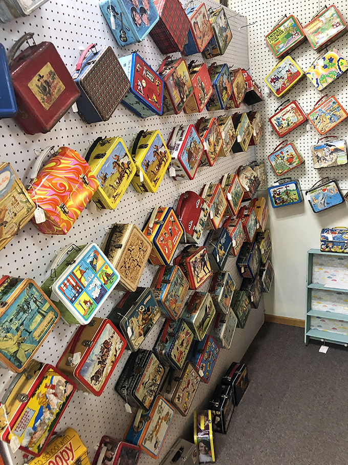 Lunchboxes that once carried PB&Js to Wisconsin schools now carry nostalgia instead. Each one a rectangular reminder of childhood heroes and Saturday mornings.