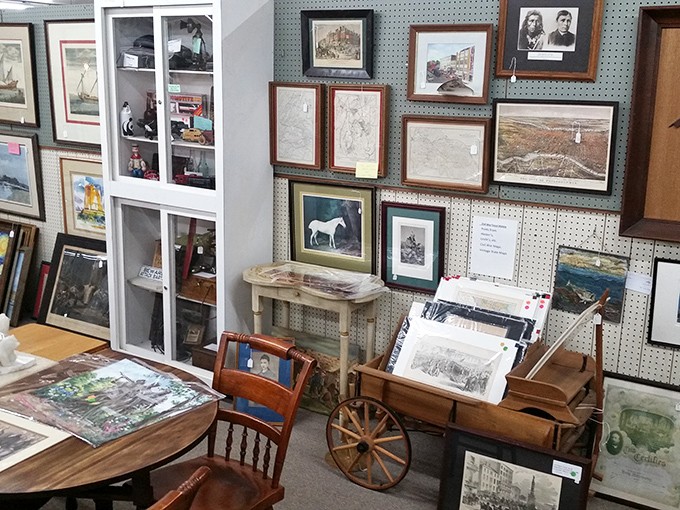 Wall art that makes you wonder about the living rooms it graced before finding its way here.