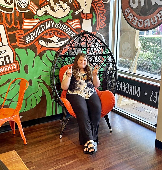 The egg chair by the window&mdash;prime real estate for people-watching while contemplating life's important questions, like "Another shake?" 