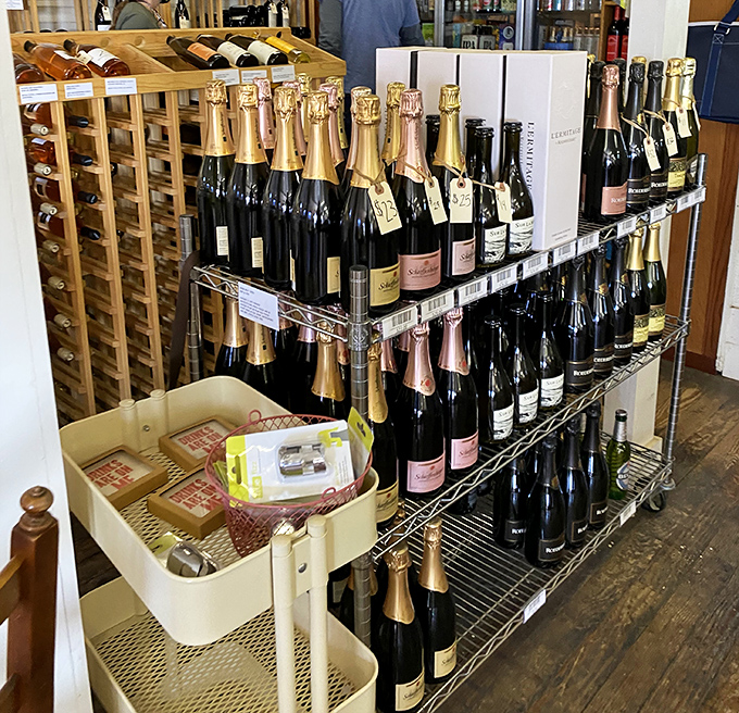 Not just a wine selection&mdash;a liquid library of California's finest, where champagne dreams meet sandwich reality in the most delightful way.