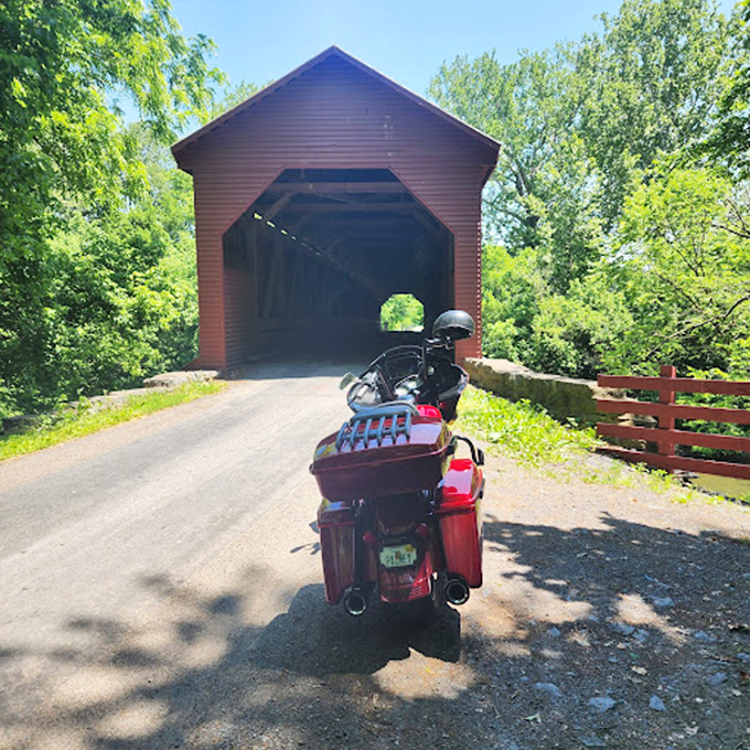 Even motorcyclists make pilgrimages to this historic span. Some treasures are best appreciated at the end of a winding country road.