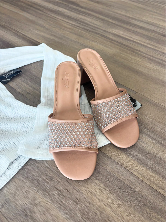 Elegant slides that whisper "resort wear" without screaming "I paid full price at the department store."