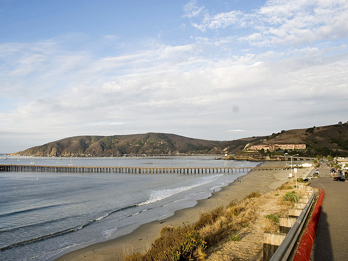 Avila Beach's protected cove creates the warmest swimming waters on the Central Coast, a perfect crescent of golden sand.