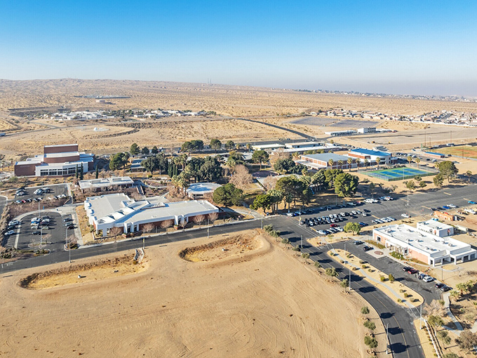 The desert landscape surrounds Barstow's neighborhoods, where housing costs remain as down-to-earth as the locals.