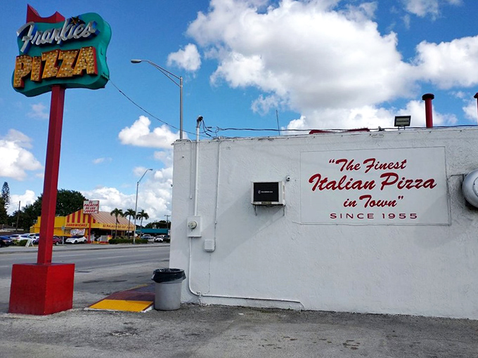 Frankie's vintage sign has been calling to pizza lovers since the Eisenhower administration.