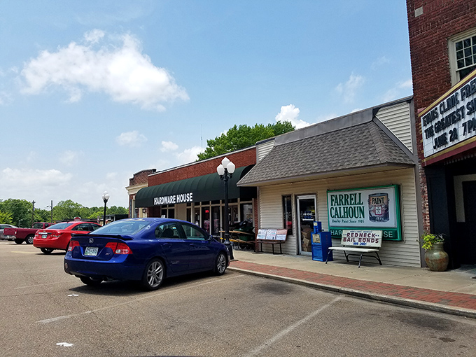 Huntingdon's Hardware House and Barber Shop signs transport you back to when every town had character.