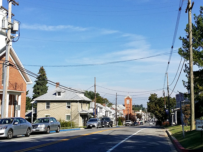 Boonsboro's modest homes line quiet streets where neighbors still wave from porches instead of texting from inside.