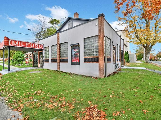 This vintage gas station whispers stories of cross-country road trips and simpler times.